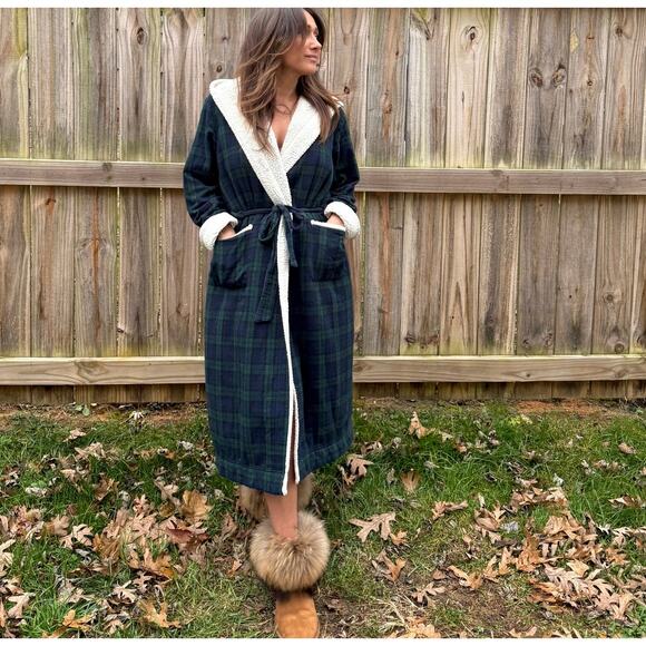 L.L. Bean | Intimates & Sleepwear | Ll Bean Sherpalined Plaid Robe ...